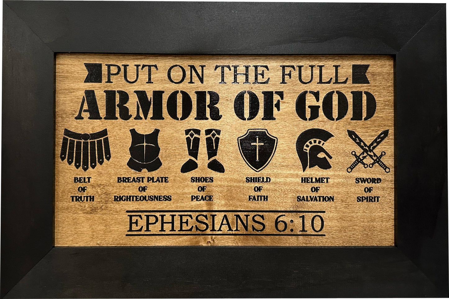 Hidden Gun Cabinet Put On The Full Armor Of God, Secure Concealed Ephe ...